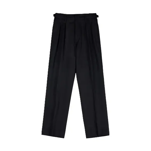 ELUNE MODE Wool Gabardine Trousers - Black