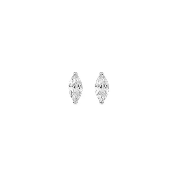 SALLY SKOUFIS Cz Diamond Stimulant Stud Earrings - Silver/white