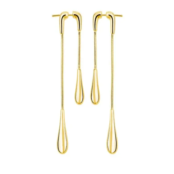 LUCY QUARTERMAINE Double Drop Vermeil Earrings - Gold