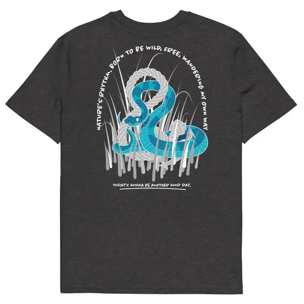 ANCHOR & CREW Heather Snake Another Good Day Organic Cotton T-shirt - Black
