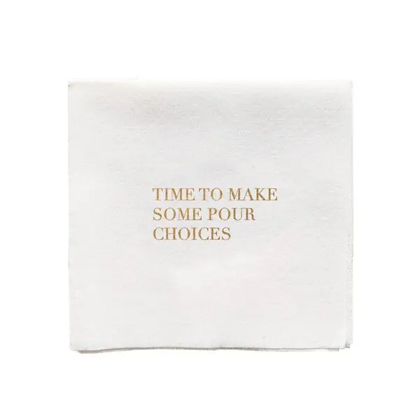 BELL'INVITO Pour Choices Beverage Napkins - White