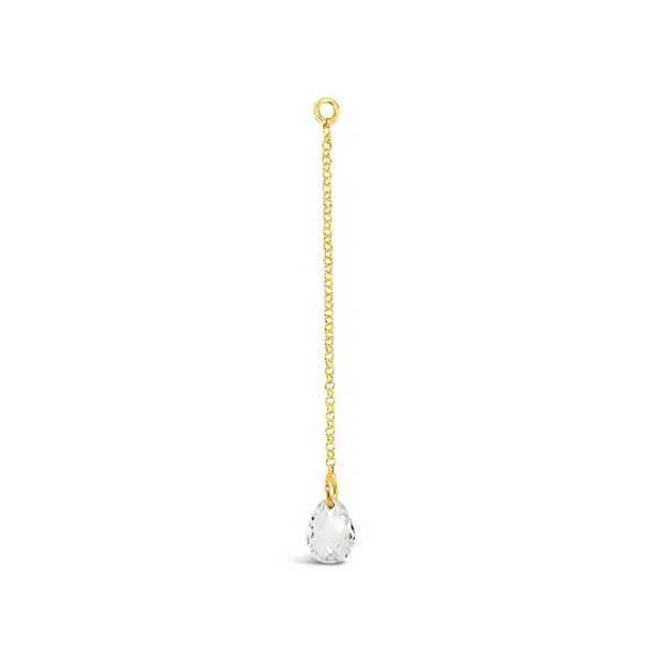 LUTIRO Single Briolette Cz Drop Earring