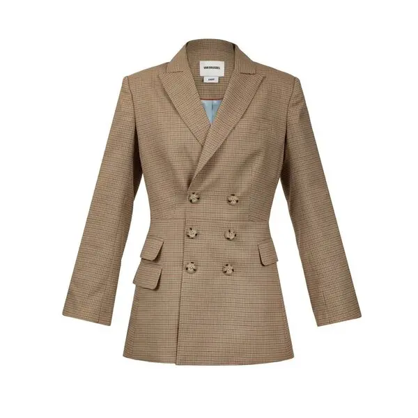 VAN BRUSSEL Alessandro Checked Blazer
