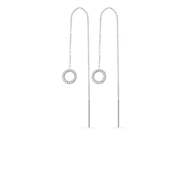 SPERO LONDON Circle Drop Earring Sterling - Silver
