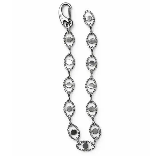 JAGGED HALO JEWELRY Evil Eye Chain Bracelet - Silver