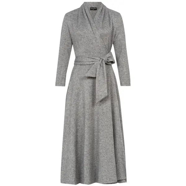 MARIANNA DÉRI Knitted Wrap Midi Dress