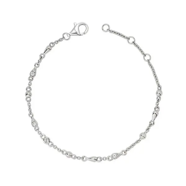 LUCY QUARTERMAINE Skinny Drip Bracelet - Silver