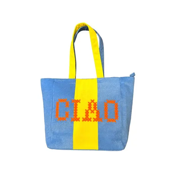 LILLY LOVES Ciao Terry Tote - Blue/yellow