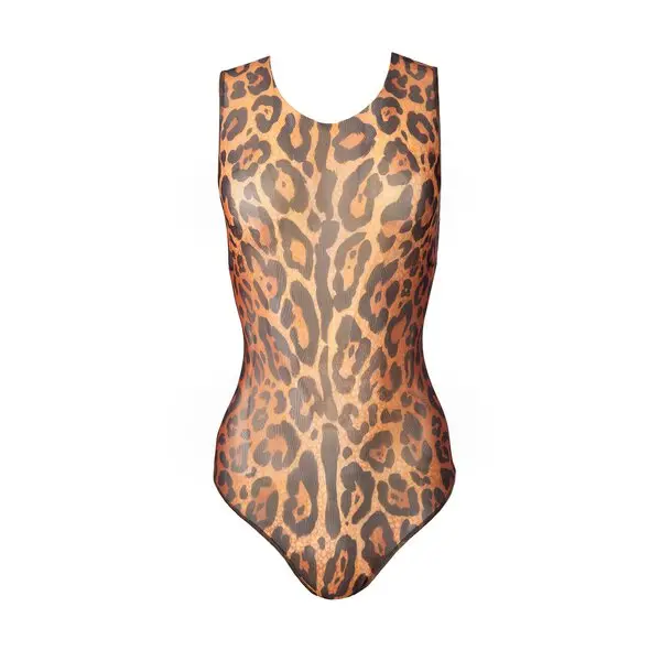 RODA SMARTSWIMWEAR Leopard Print Sleeveless One-piece Swimsuit - Black/brown