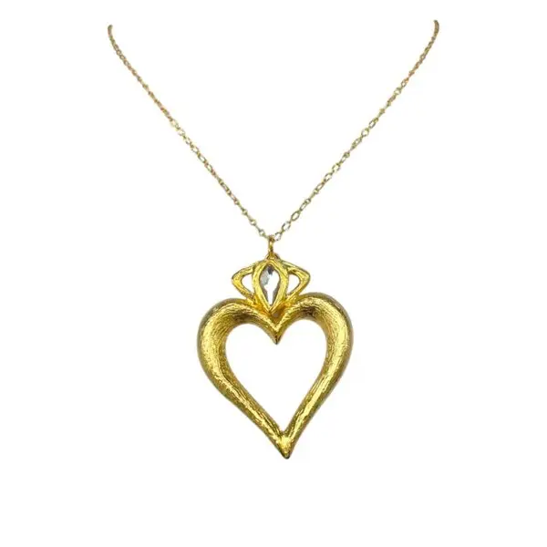 EYECONIC BY SAMAR AJRAM Heart Pendant Necklace - Gold