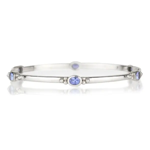 CHARLOTTE'S WEB JEWELLERY Holi Jewel Tanzanite Bangle - Silver