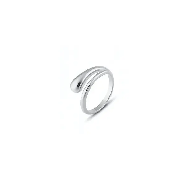 SPERO LONDON Signature Sterling Stacking Snake Ring - Silver