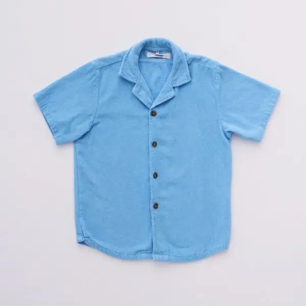 LITTLE MARINER Coastal Terry Shirt - Blue