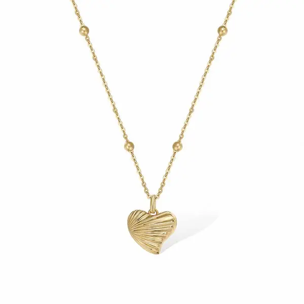 RETRO CHIC Shell Love Necklace - Gold