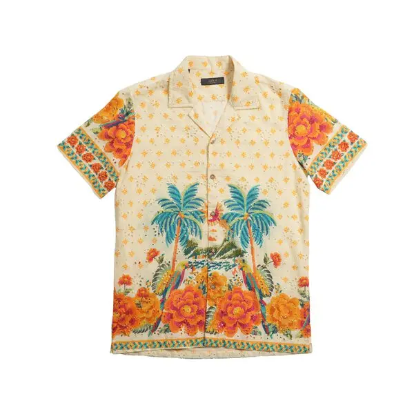 EIGHT X Neutrals / Havana Button Up Short Sleeve