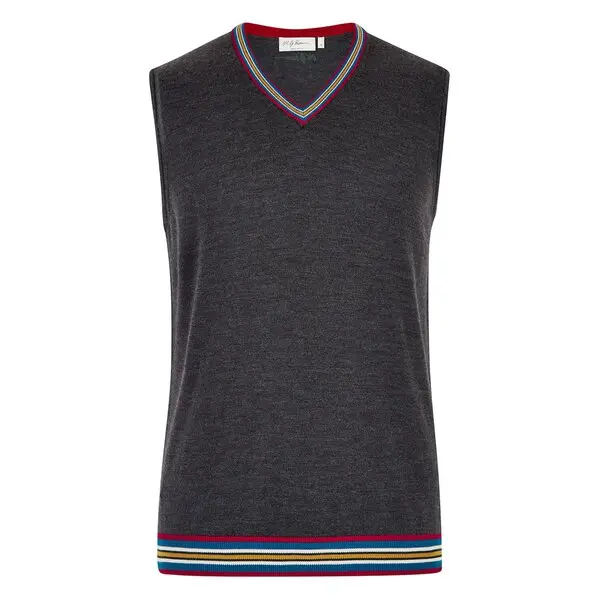 MG RIVERS Slate Extrafine Merino Tank Top