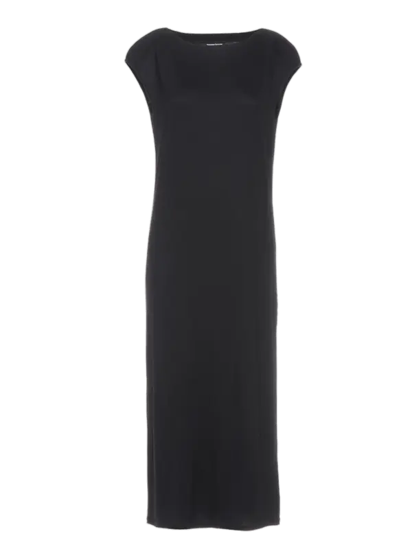 HELENE GALWAS Bailey Midi Dress With Boatneck And Slit