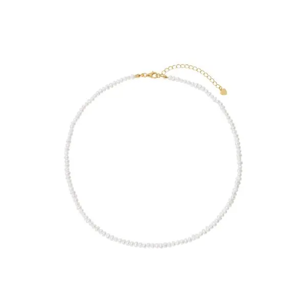 VANCHI Celia Micro Freshwater Pearl Choker Necklace - Gold