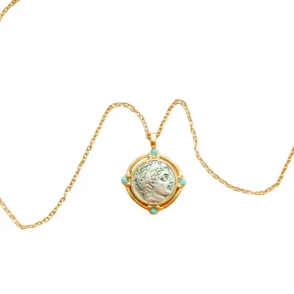 ROZ Cleo Silver Plated Necklace - Gray/yellow