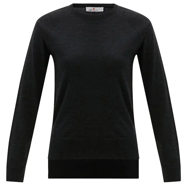 PERALUNA Vanessa Slit Detailed Asymmetric Pullover