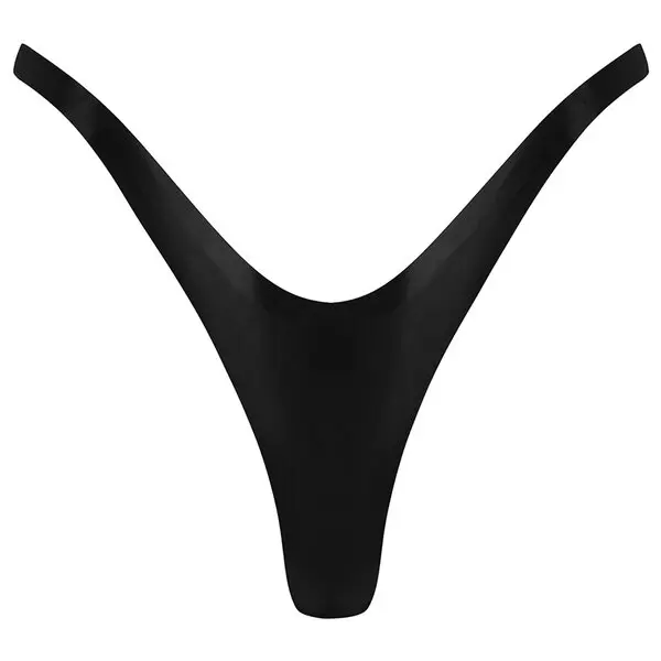 ELISSA POPPY Latex G-string - Black