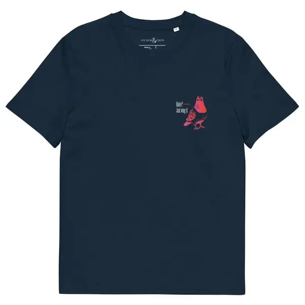ANCHOR & CREW Organic Cotton T-shirt With Graphic Print - Blue