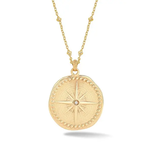 DOWER & HALL True North Diamond Pendant Necklace - Gold
