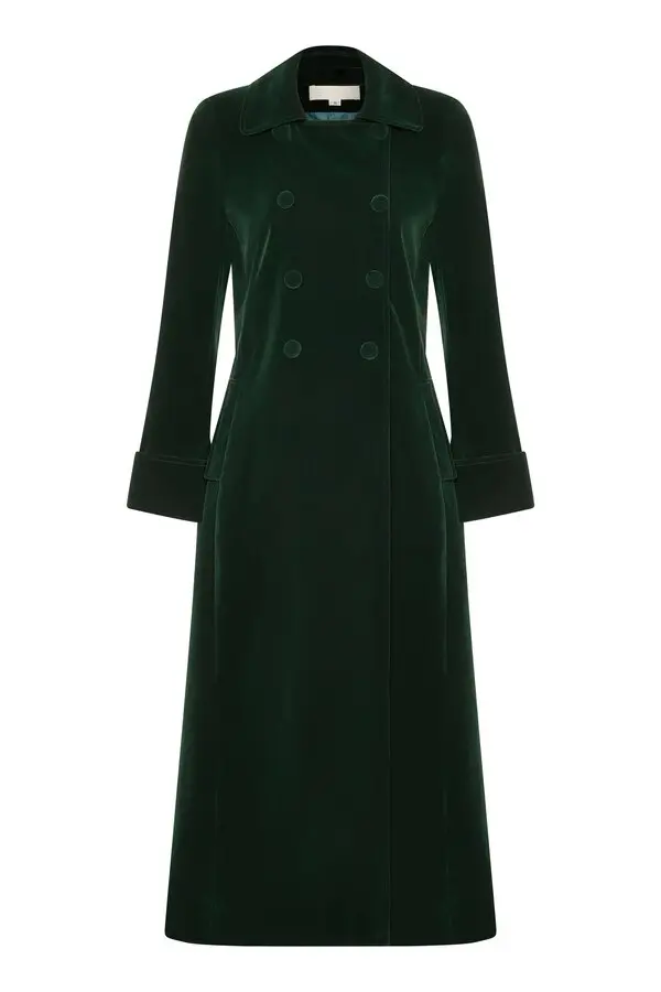 GUINEA Long Velvet Coat