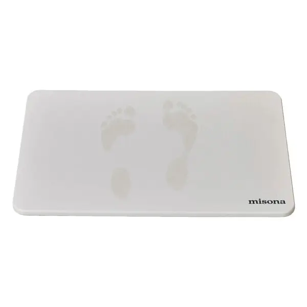 Misona Diatomite Stone Bath Mat 39 X 60cm - White