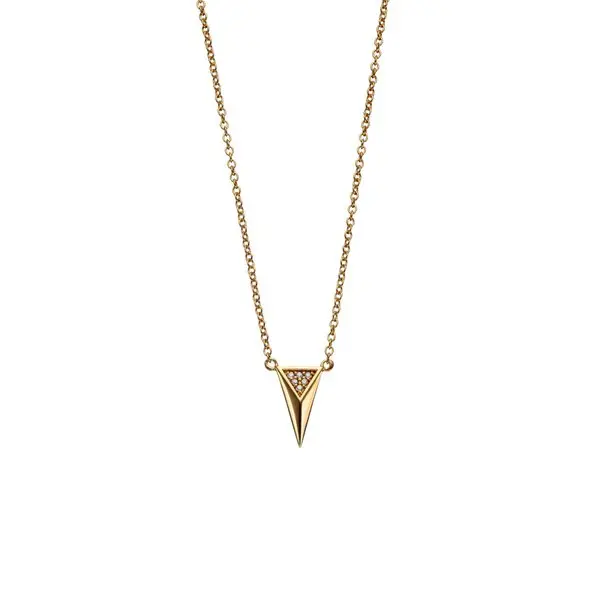SCREAM PRETTY Rebel Pendant Necklace With Slider Clasp - Gold