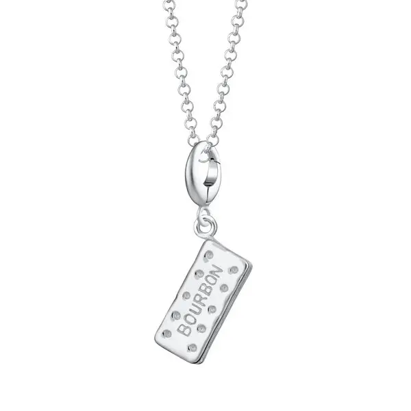 LILY CHARMED Sterling Bourbon Biscuit Charm Necklace - Silver