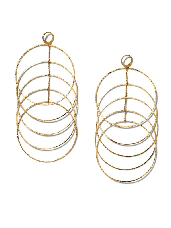 JAREDJAMIN Echo Dangle Loop Drop Earrings - Gold
