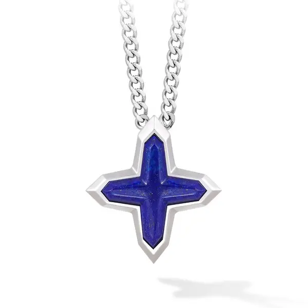 AWNL Sirius Cross Lapis Lazuli Necklace - Blue