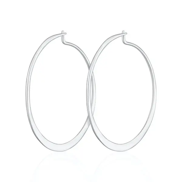 SCREAM PRETTY Flat Hoop Earrings - Silver