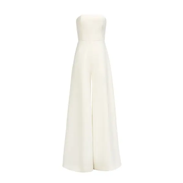 NOMI FAME Sarah Creamy Palazzo Pant Corset Jumpsuit - White