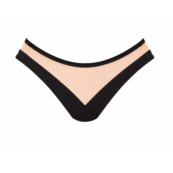 IVY SWIMWEAR Nola Mesh Bikini Bottom - Black