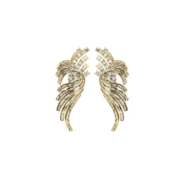 STEPHANIE BROWNE AUSTRALIA Birds Of A Feather Earrings - Gold