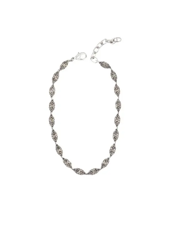 SITA NEVADO Crystal Zamac Drop Necklace - Silver