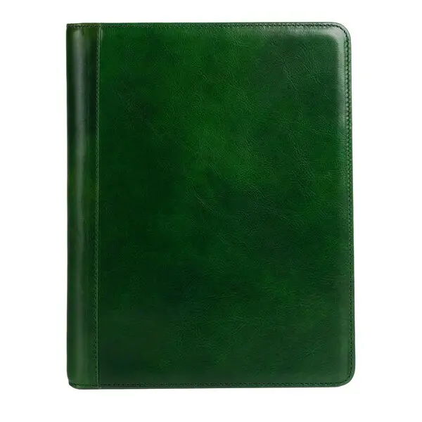 TIME RESISTANCE Leather Portfolio For Something Fresh - Green