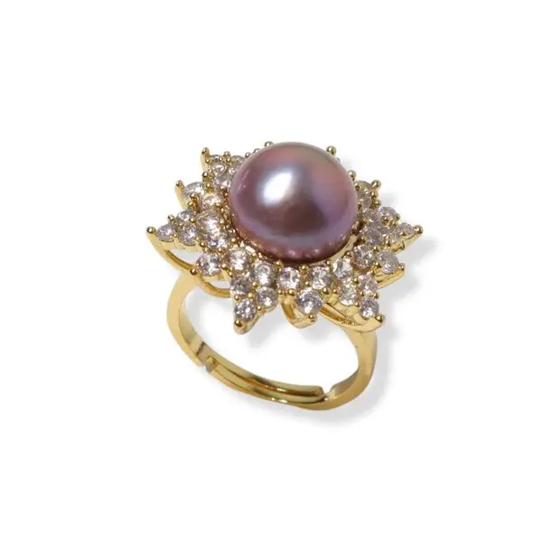 NINEMOO Celestial Bloom Pearl Ring - Gold