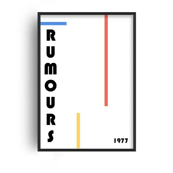 FANCLUB Rumours Fleetwood Mac Inspired Giclée Art Print - White