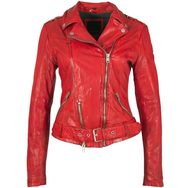 Mauritius Belted Slim Fit Leather Jacket