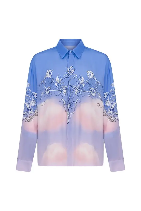 JE TE VEUX Pink / Blue Angel Shirt - Pink/blue