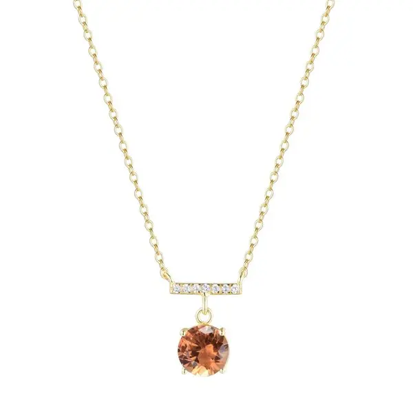 KAMARIA Birthstone Solitaire Necklace - Yellow