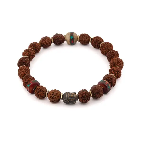 EBRU JEWELRY Energy Stone Beaded Bracelet - Gold/brown