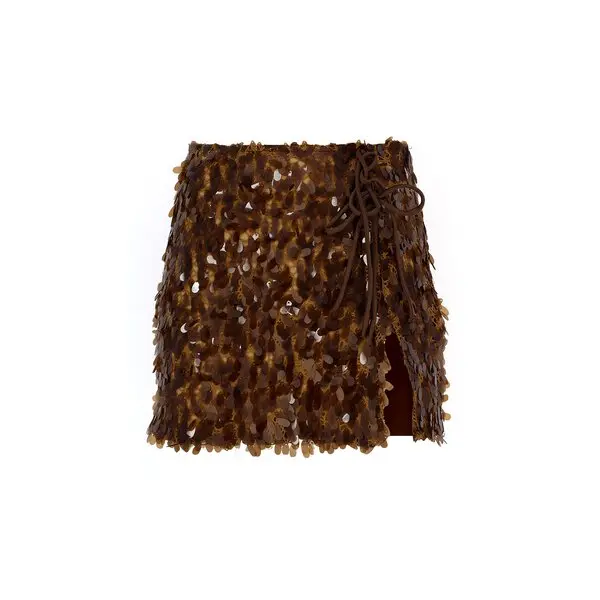 HERFETCH Embellished Mini Skirt With Slit