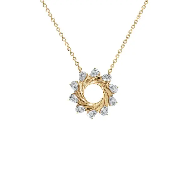 AYA FINE JEWELRY Ten Kt Gold Diamond Pendant Necklace - Yellow