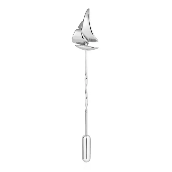 LEE RENEE Sail Boat Tie Pin - Silver