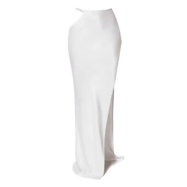 AGGI BY HALEWSKI Maxi Skirt With Slit - White
