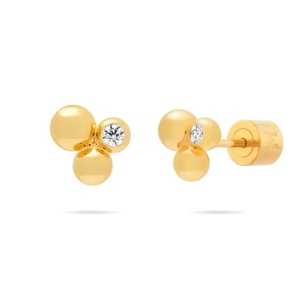 MEULIEN Bubble Cluster Stud Earrings - Gold